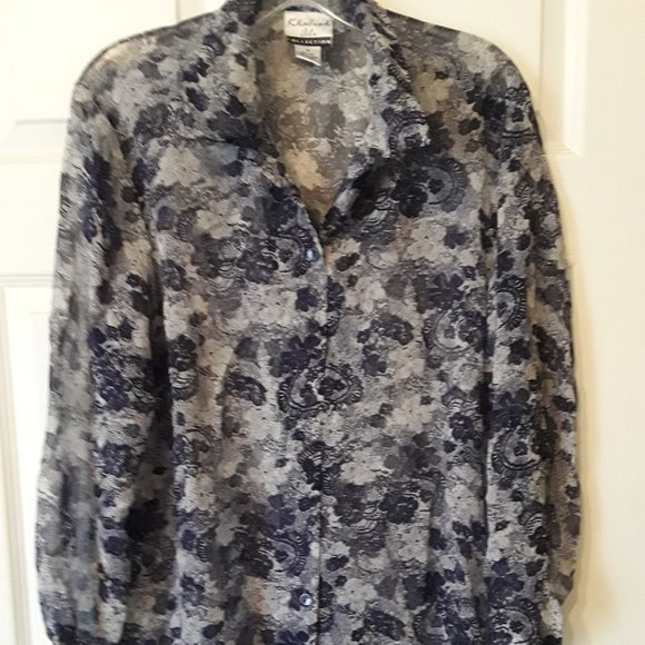 Khaliah Ali Collection | Tops | Euc Khaliah Ali Collection 0 Sheer Silk ...